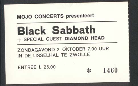 Oct 02, 1983: Black Sabbath / Diamond Head at Ijsselhallen Zwolle ...
