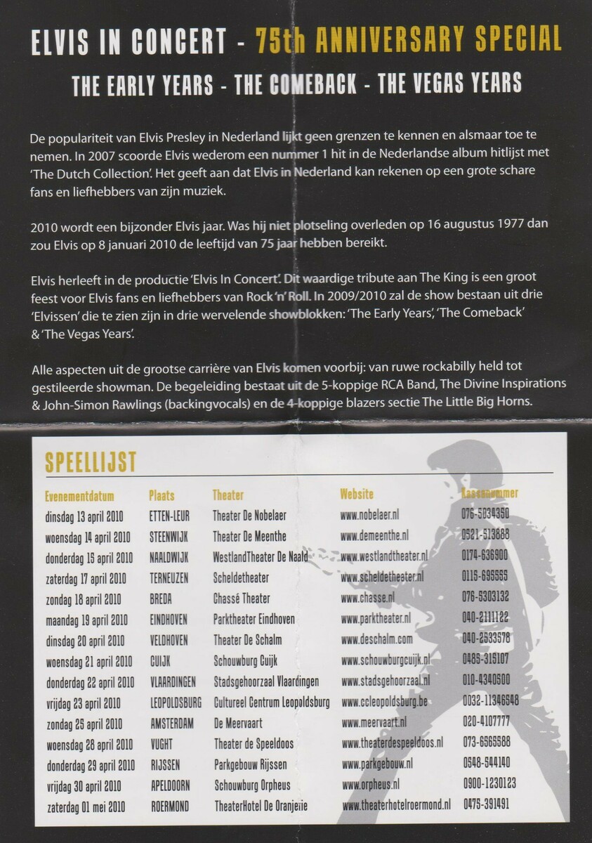 Elvis Presley's 2010 Concert & Tour History | Concert Archives