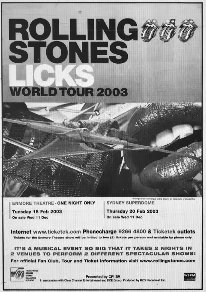 The Rolling Stones's 2003 Concert & Tour History | Concert Archives