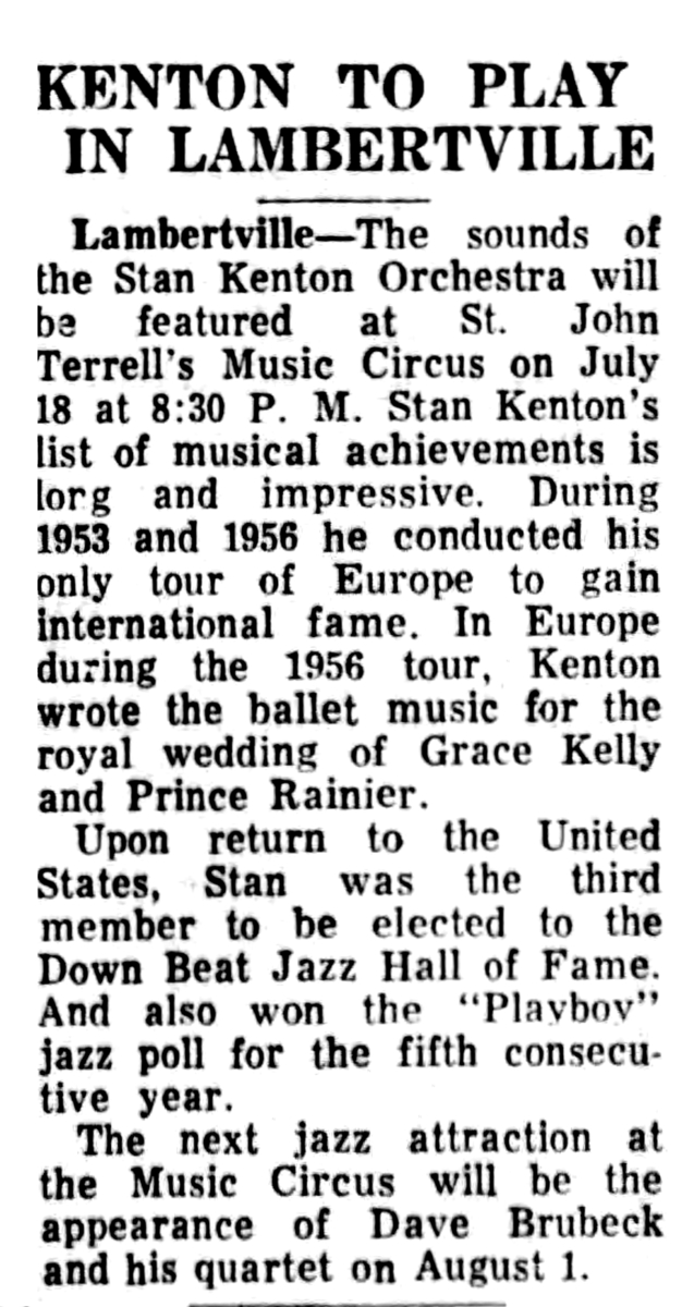 Stan Kenton Concert & Tour History | Concert Archives