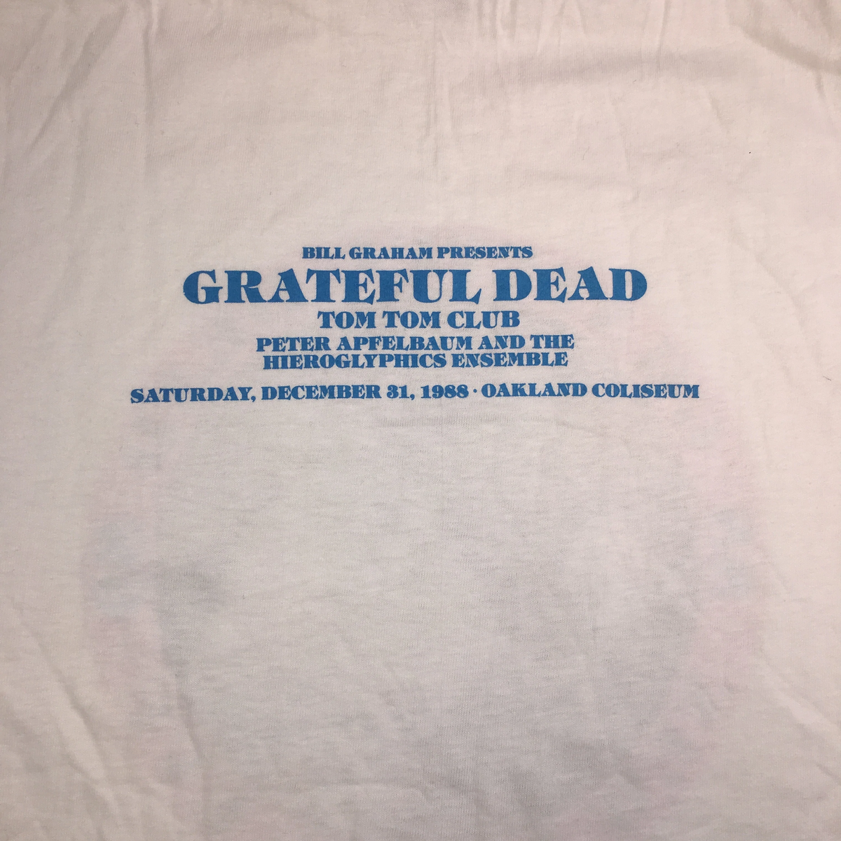 Dec 31, 1988: Grateful Dead / Tom Tom Club / Peter Apfelbaum and the ...