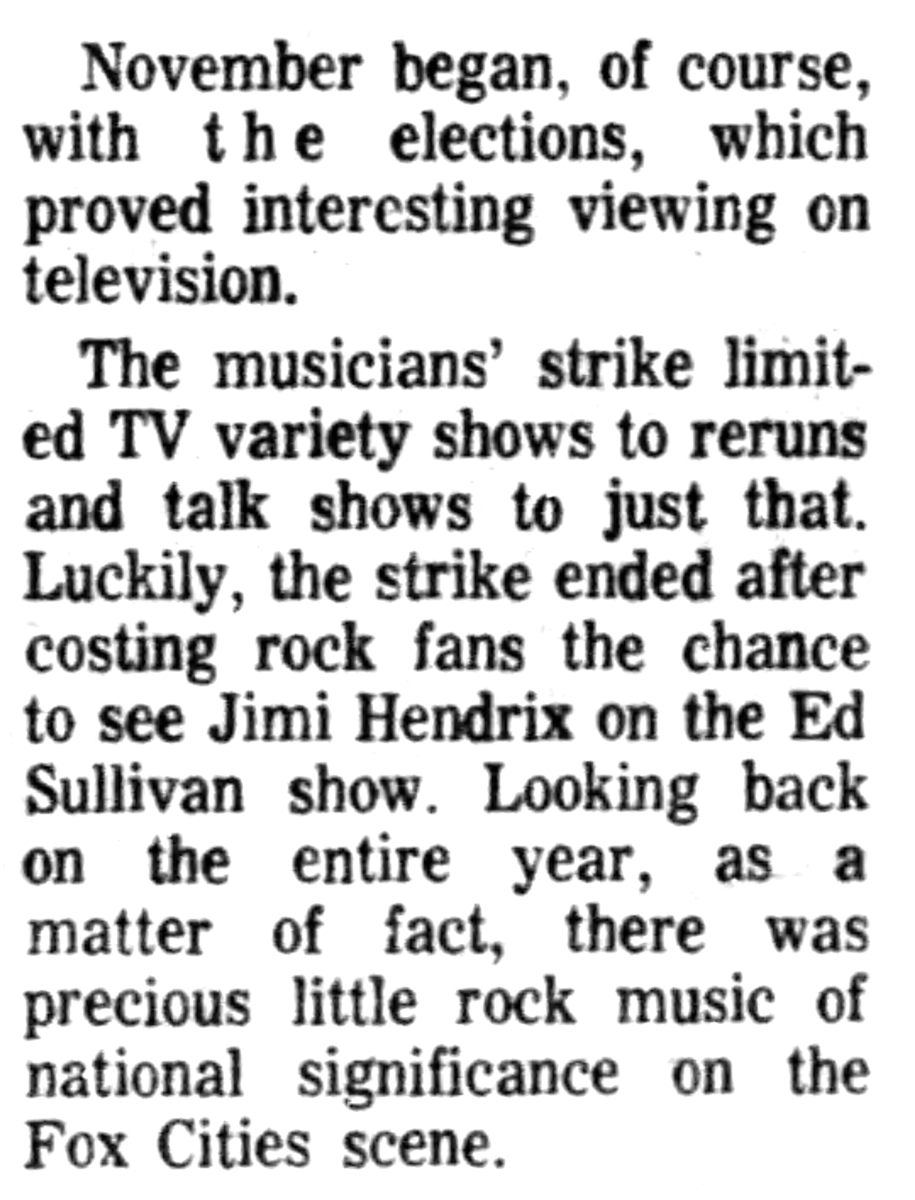 Nov 10, 1968: Jimi Hendrix at The Ed Sullivan Show New York, New York ...