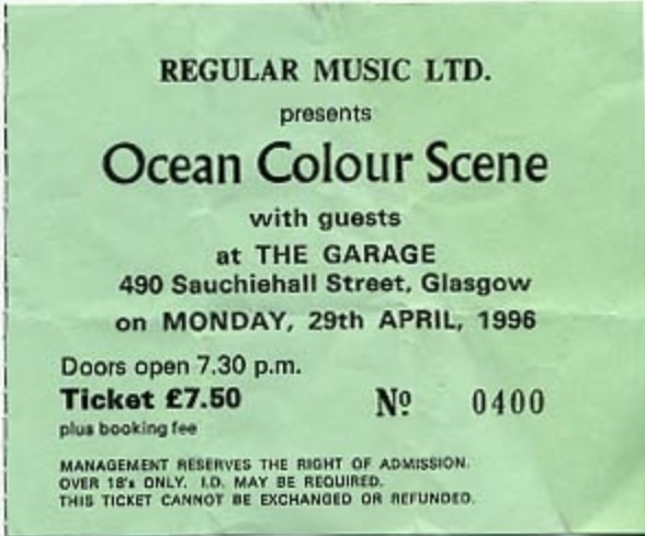 Ocean Colour Scene's 1996 Concert & Tour History | Concert Archives