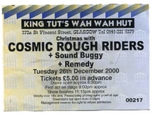 Dec 26, 2000: Cosmic Rough Riders at King Tuts Wah Wah Hut Glasgow ...