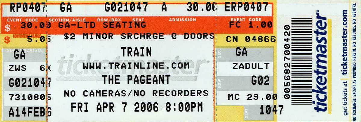 Train Concert & Tour History (Updated for 2023) | Concert Archives