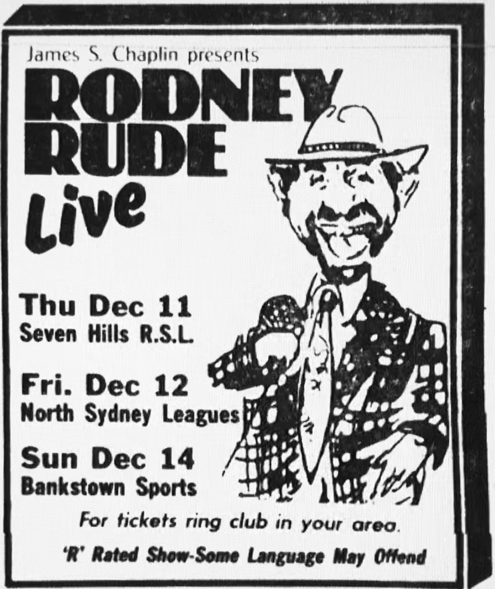 Dec 14, 1986: Rodney Rude at Bankstown Sports Club Bankstown, NSW ...
