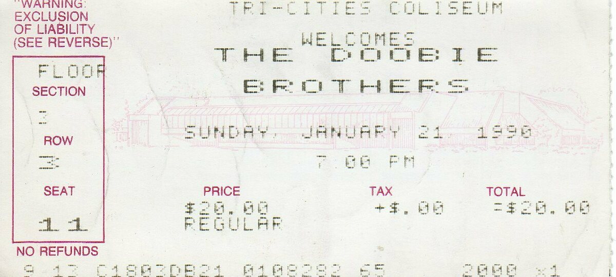 Jan 21, 1990: Doobie Brothers at Tri-Cities Coliseum Kennewick ...