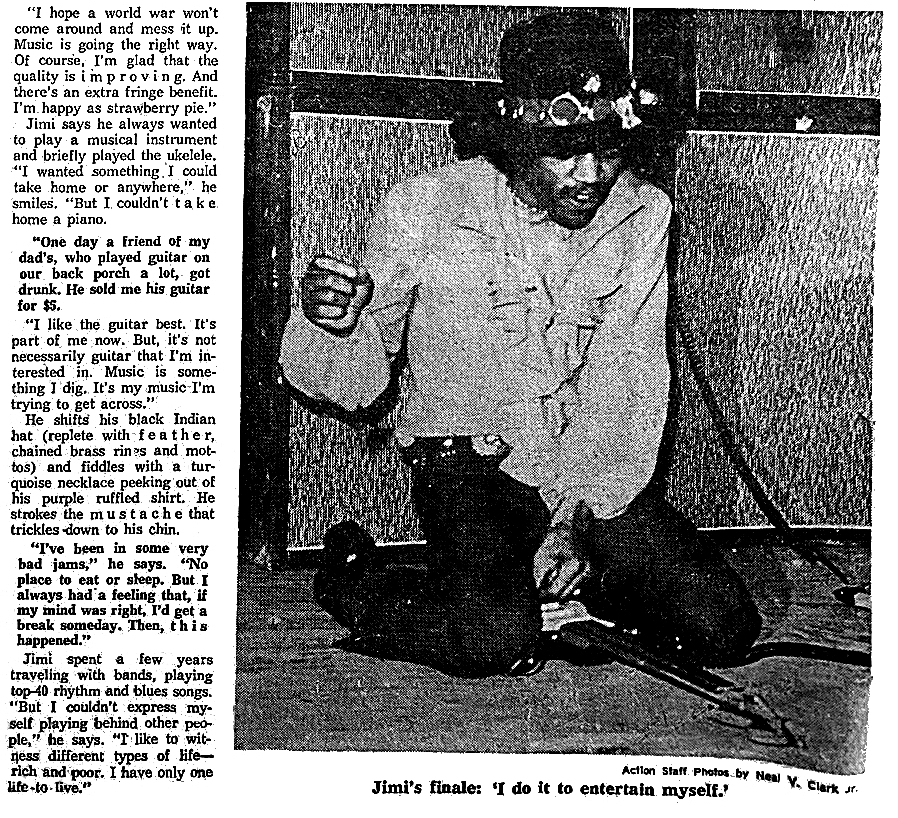 Apr 04, 1968: Jimi Hendrix at Civic Dome Virginia Beach, Virginia ...