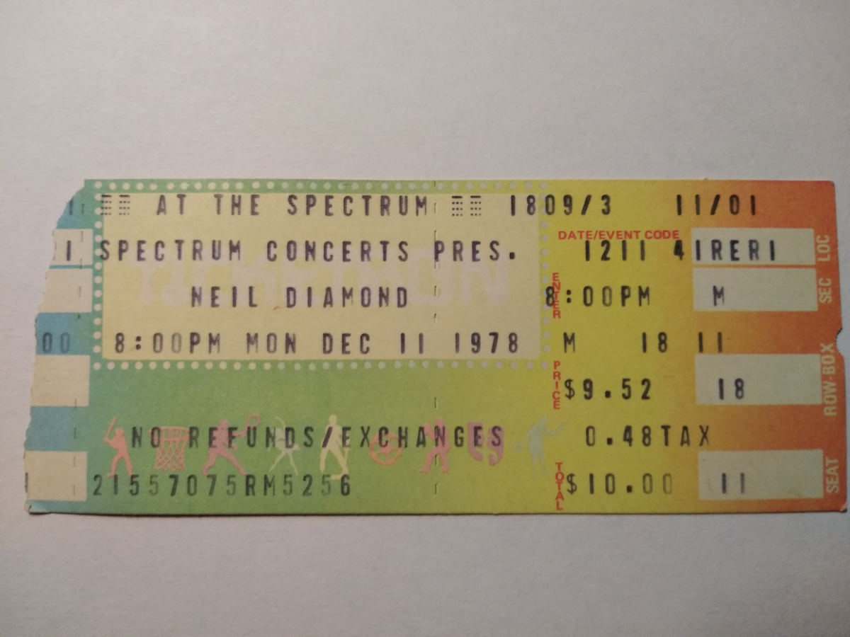 Neil Diamond Concert & Tour History (Updated for 2023) | Concert Archives