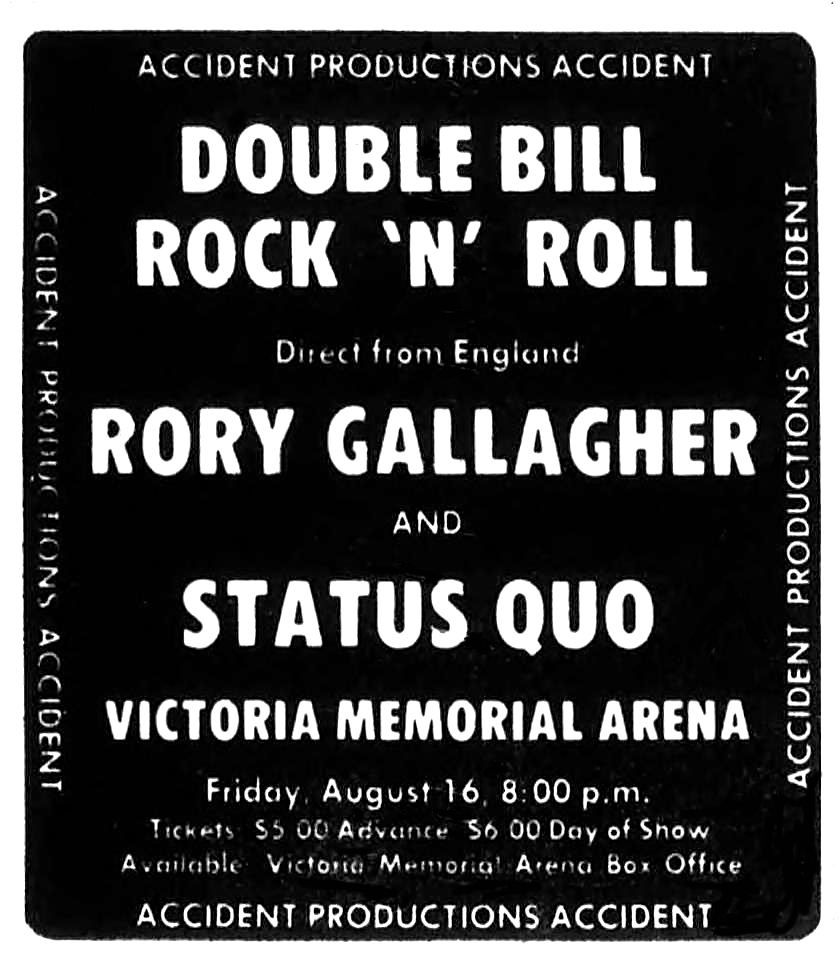 Concert History of Victoria Memorial Arena Victoria, British Columbia ...