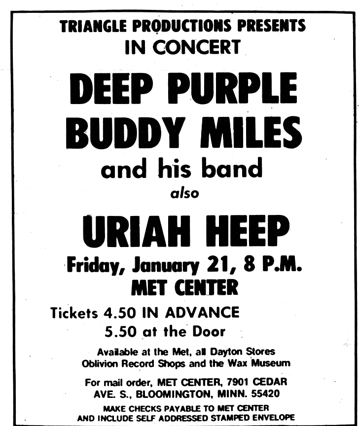 Deep Purple's 1972 Concert & Tour History | Concert Archives