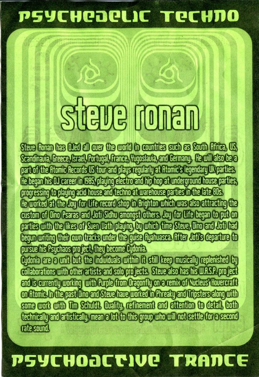 Steve Ronan Concert & Tour History | Concert Archives