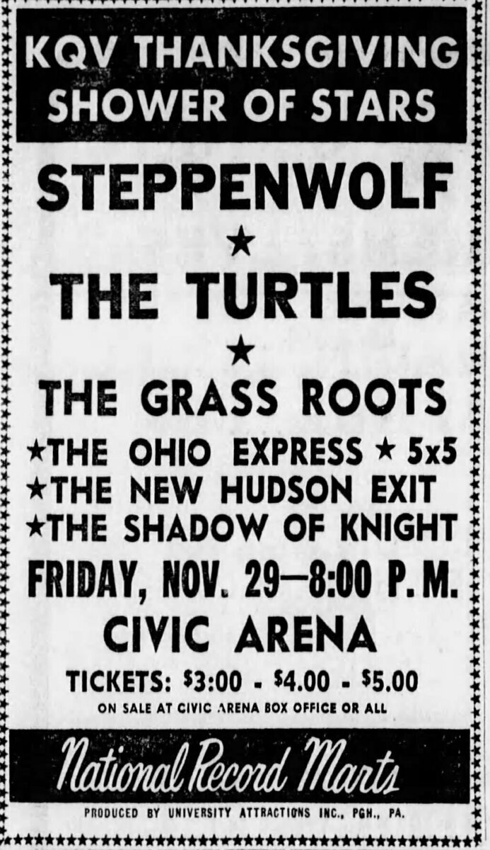Steppenwolf Concert & Tour History | Concert Archives