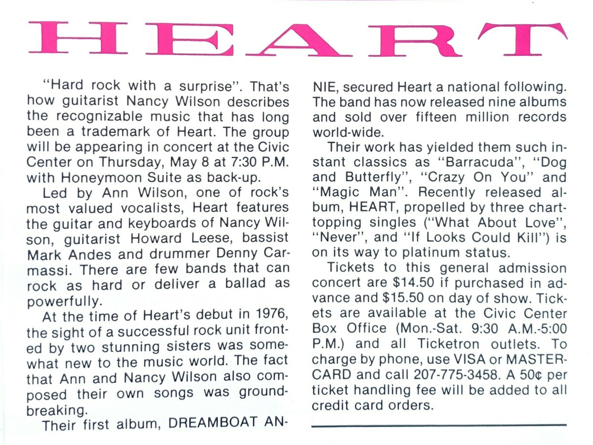 Heart Concert & Tour History (Updated for 2023) | Concert Archives