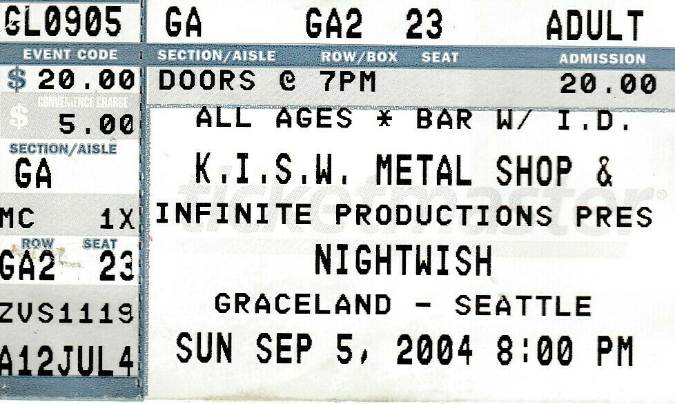 Nightwish Concert & Tour History (Updated for 2023) | Concert Archives