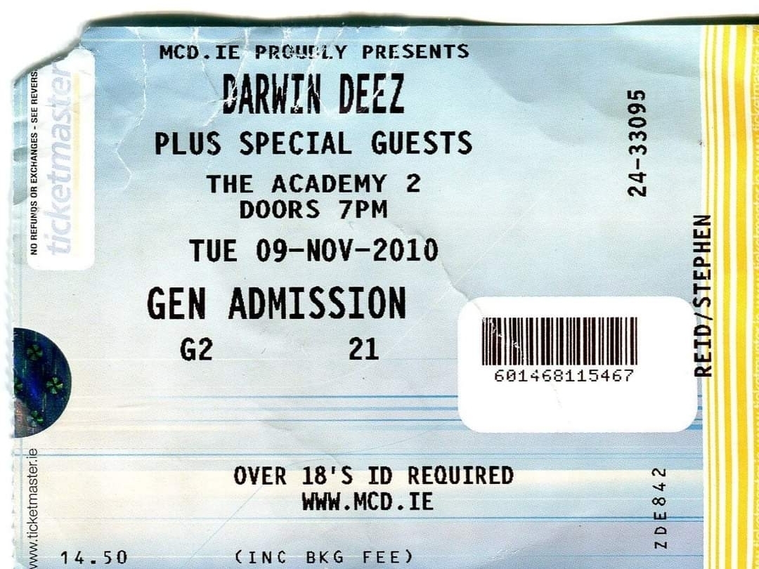 Darwin Deez Concert & Tour History (Updated for 2025) | Concert Archives