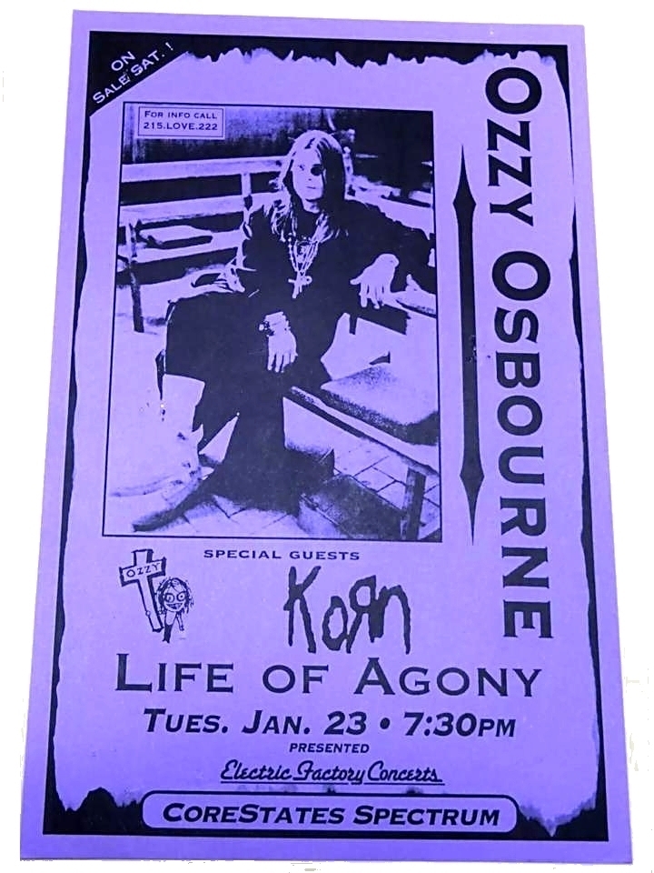 Ozzy Osbourne's 1996 Concert & Tour History | Concert Archives