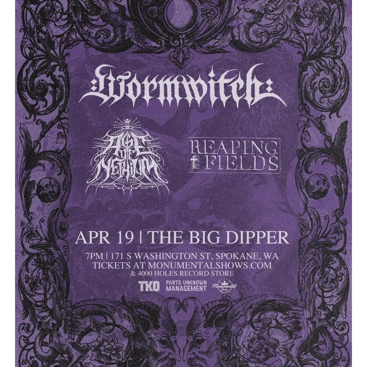 Apr 19, 2023: Wormwitch / Age of Nephilim / Trash Casket at The Big ...
