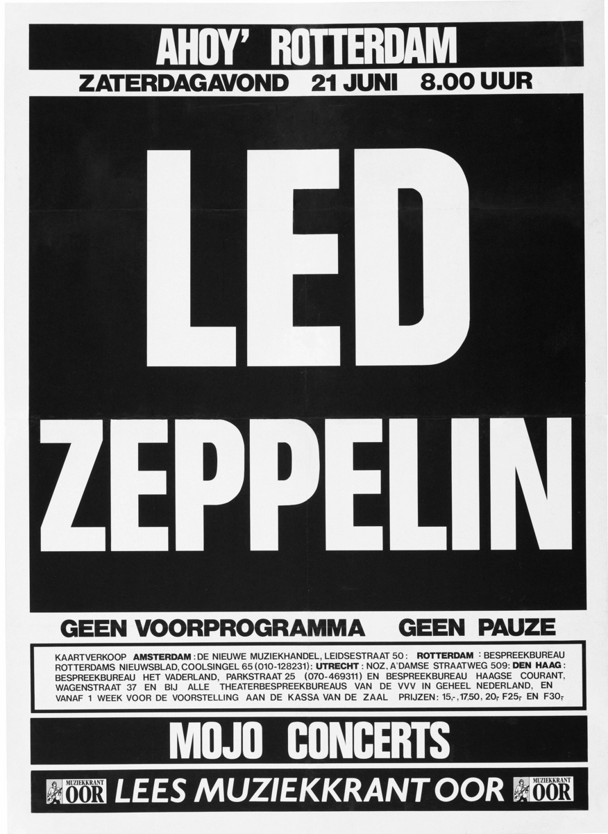 Jun 21, 1980: Led Zeppelin at Rotterdam Ahoy Rotterdam, South Holland ...