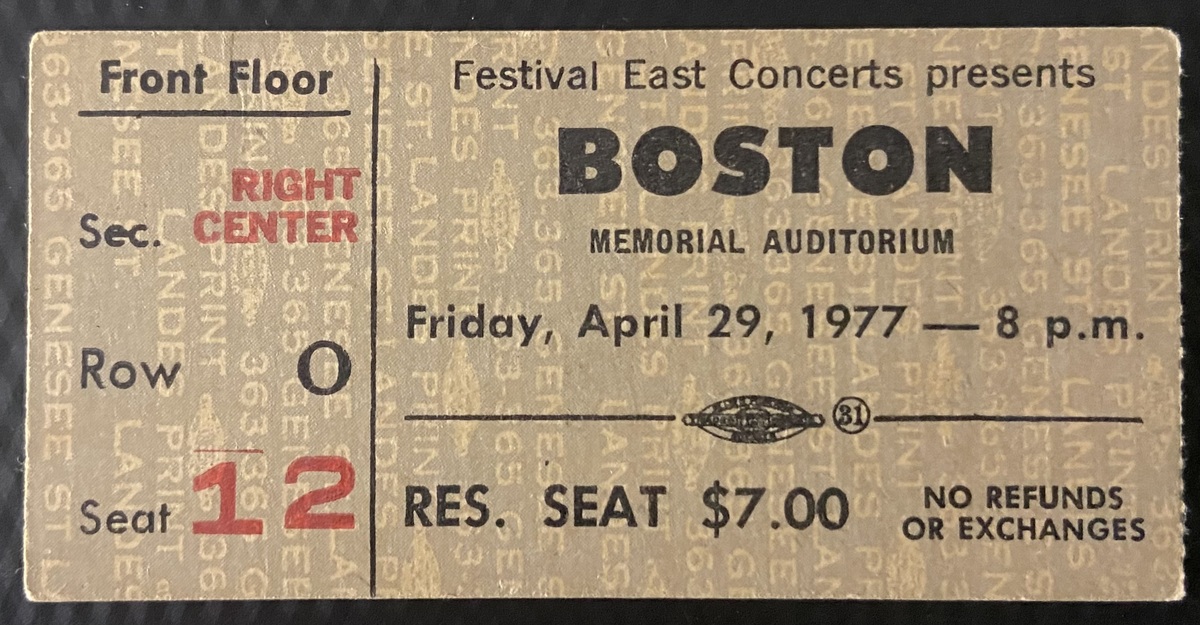 Boston Concert & Tour History | Concert Archives