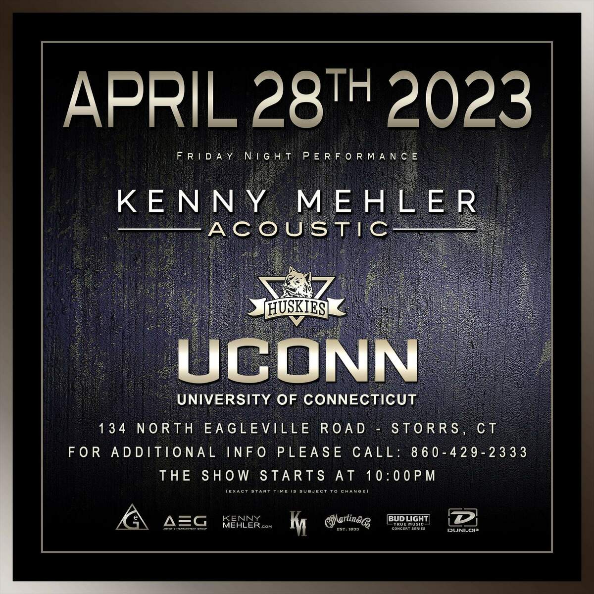 Apr 28, 2023: Kenny Mehler at University of Connecticut Storrs ...