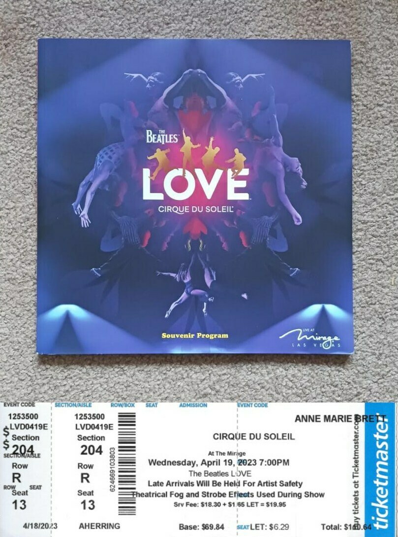 Apr 19, 2023: The Beatles Love By Cirque Du Soleil at The Mirage Hotel ...