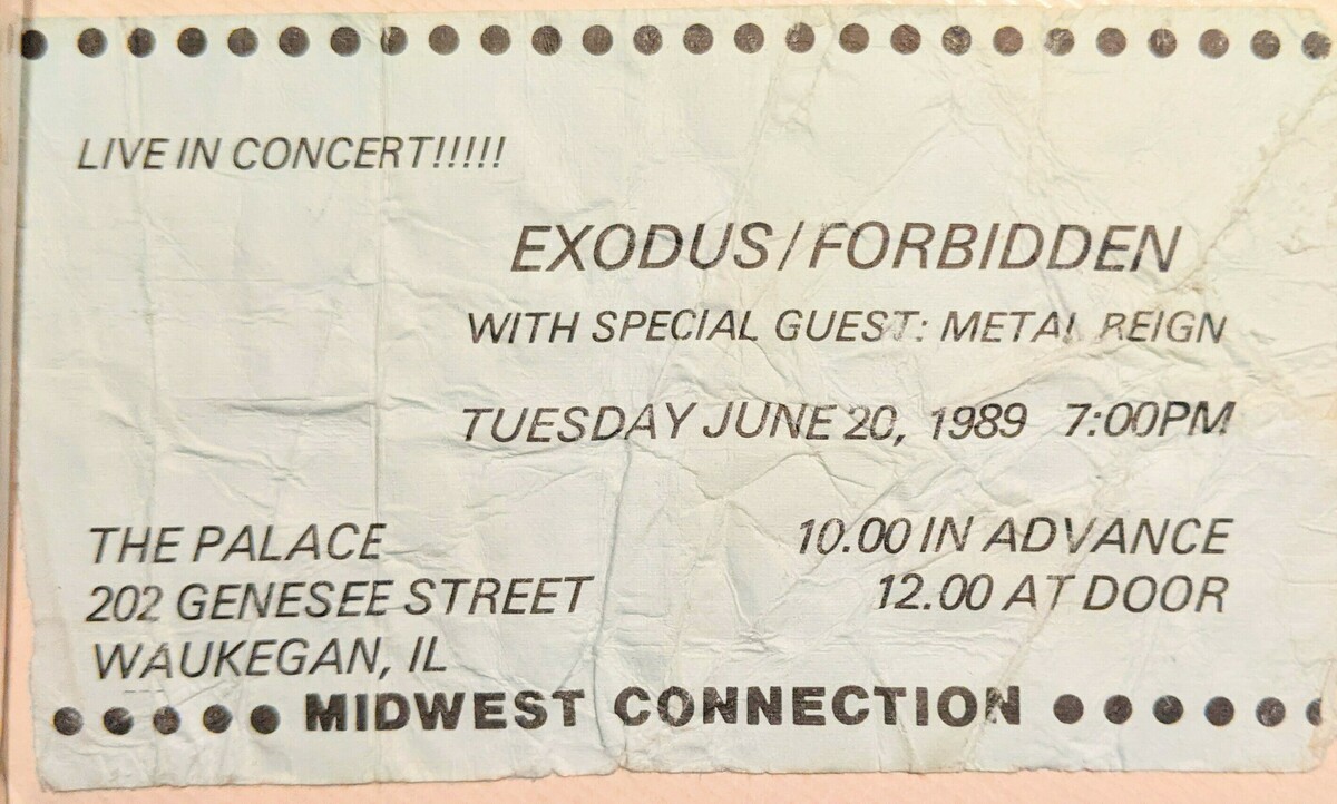 Exodus Concert & Tour History (Updated for 2023) | Concert Archives