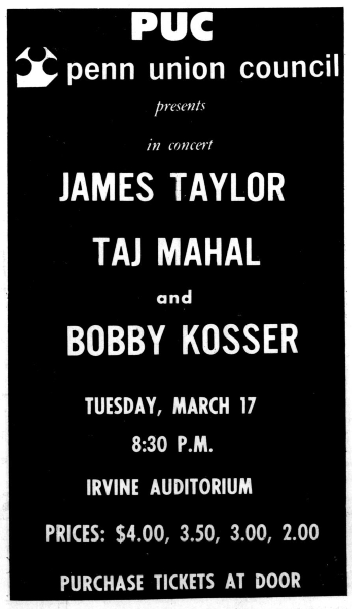 Concert History of Irvine Auditorium, University Of Pennsylvania ...