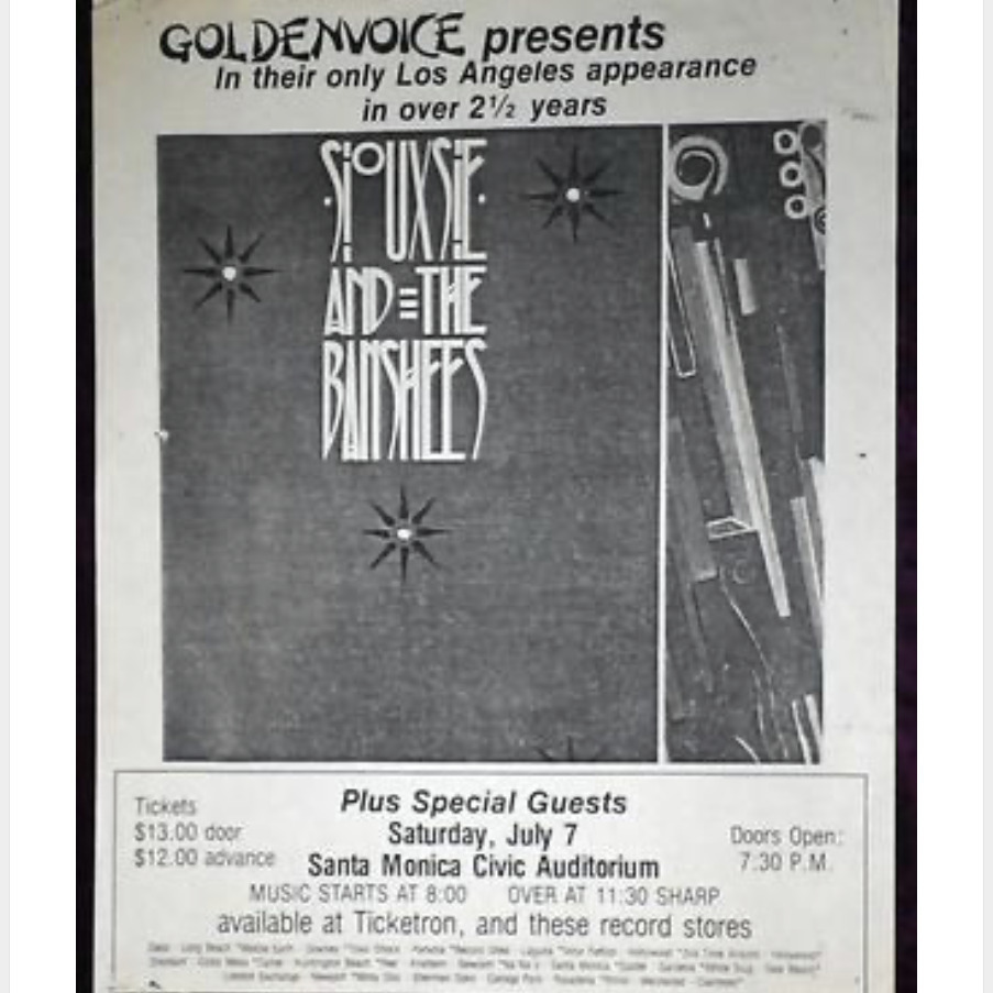 Siouxsie & The Banshees Concert & Tour History | Concert Archives