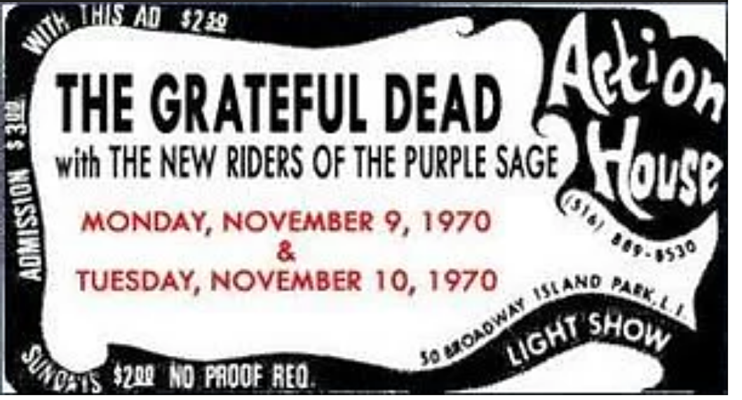 Grateful Dead's 1970 Concert & Tour History | Concert Archives