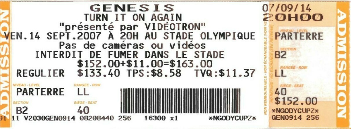 Genesis Concert & Tour History (Updated for 2023) | Concert Archives