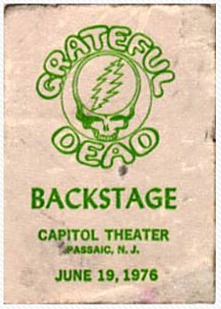 Jun 19, 1976: Grateful Dead at Capitol Theatre Passaic, New Jersey ...