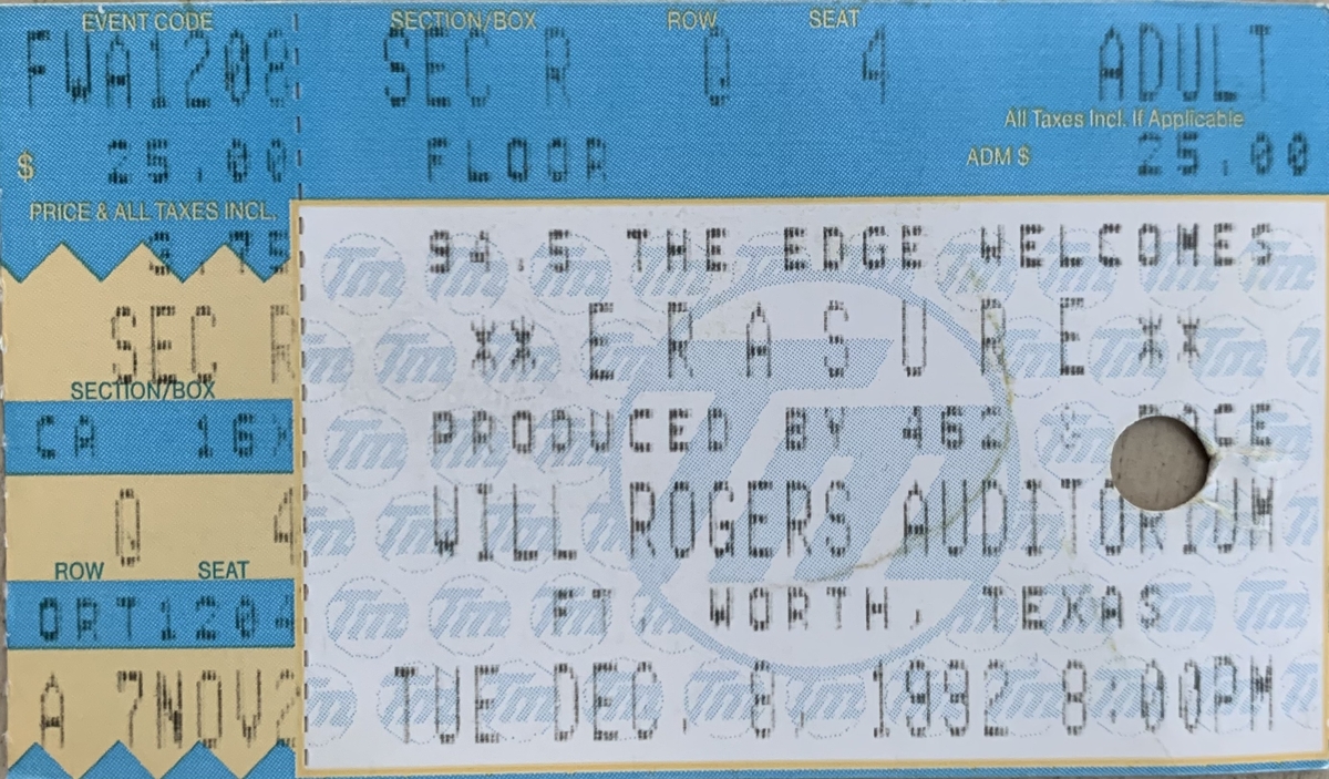 Erasure Concert & Tour History (Updated for 2023 - 2024) | Concert Archives