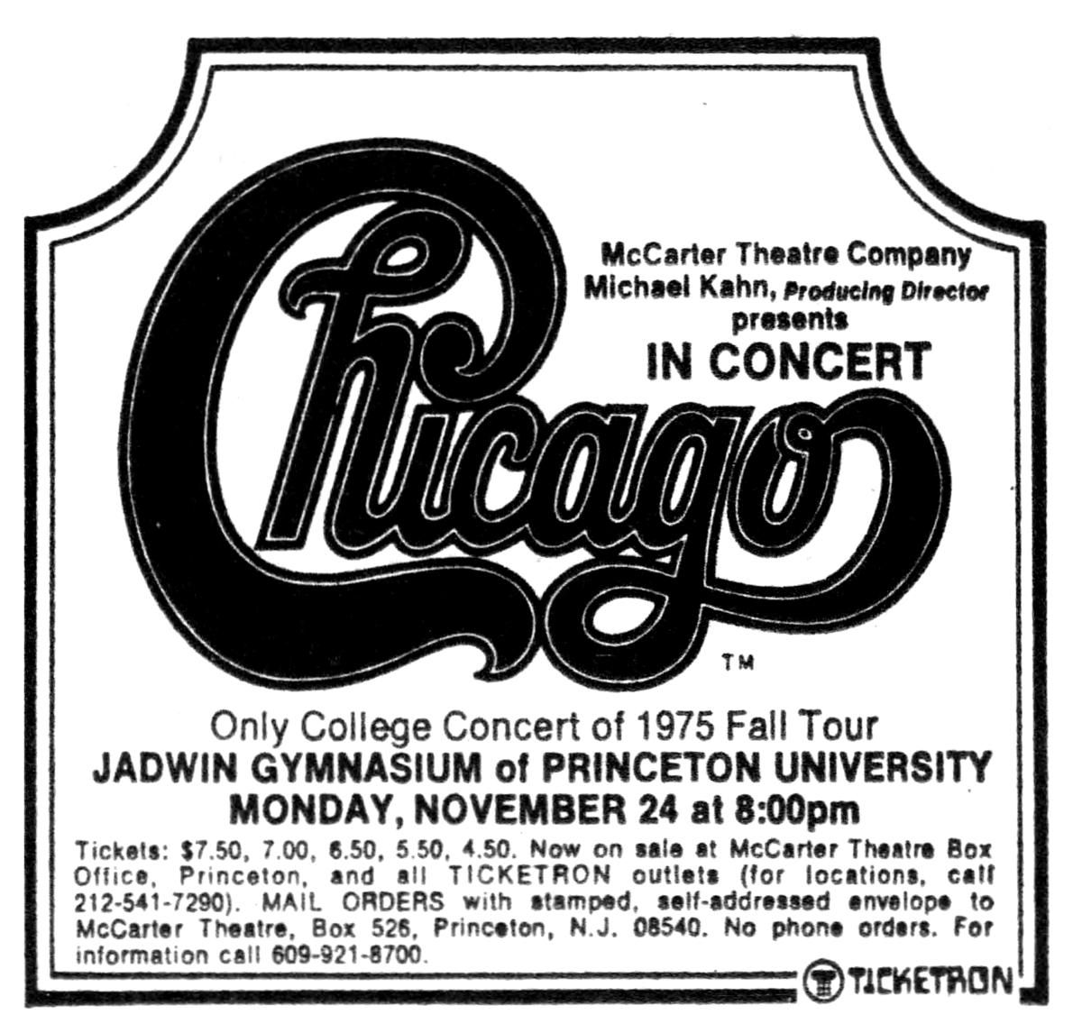Chicago's 1975 Concert & Tour History | Concert Archives