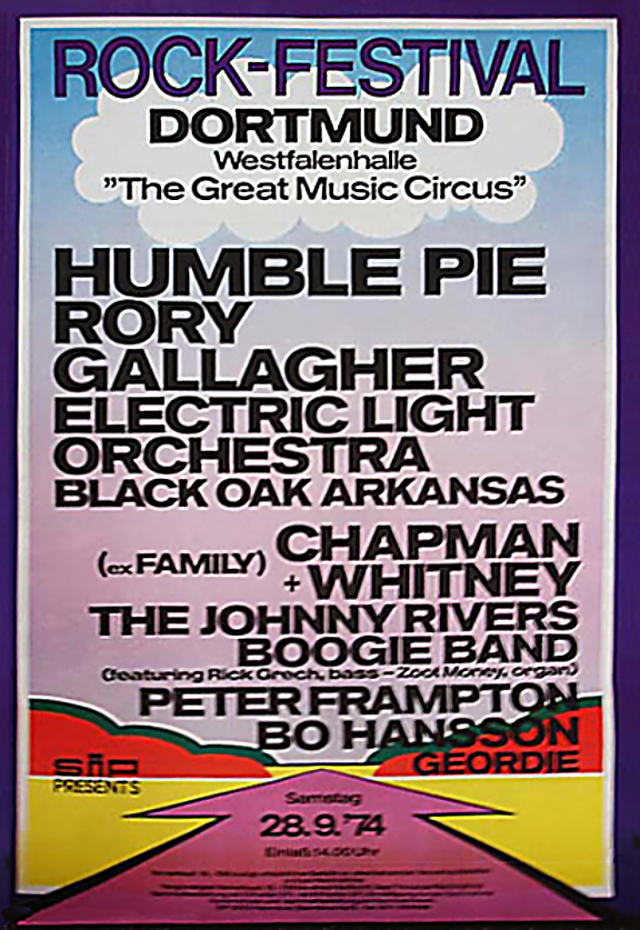 Sep 28, 1974: Humble Pie / Rory Gallagher / Electric Light Orchestra ...