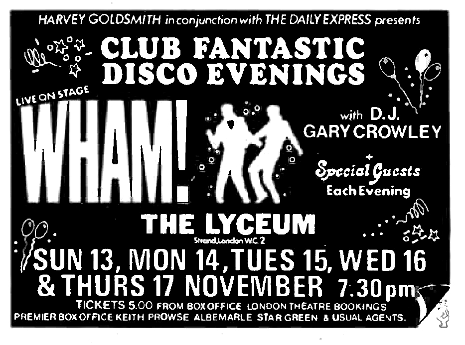 Wham! Concert & Tour History | Concert Archives