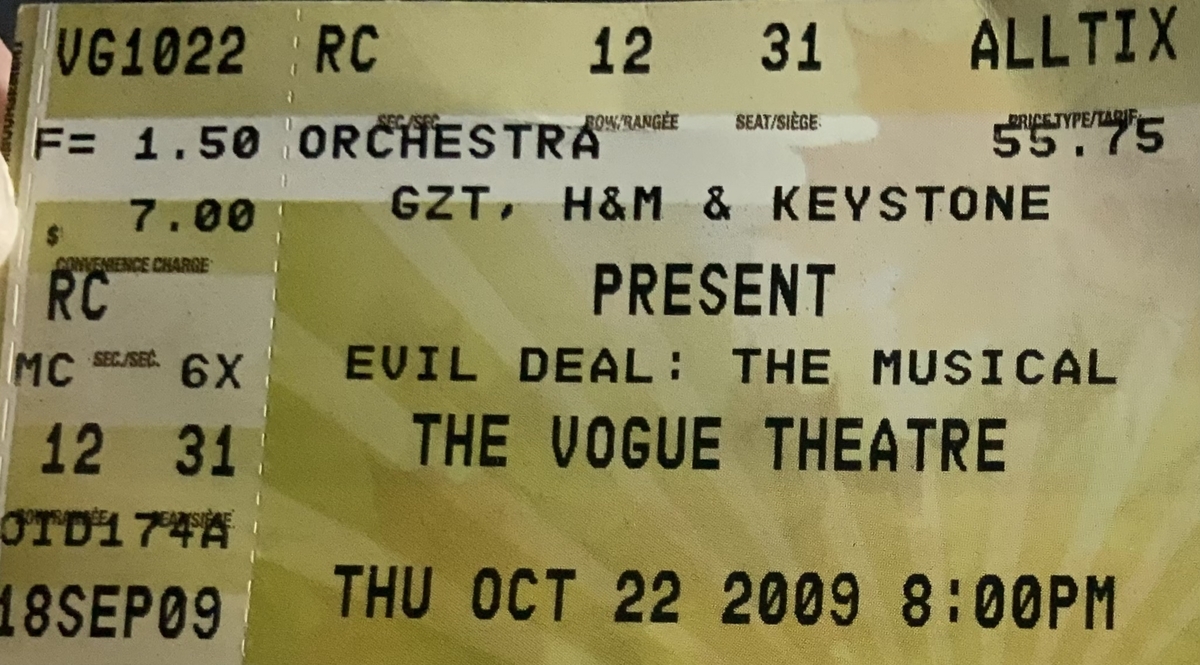 Oct 22, 2009: Evil Dead The Musical at Vogue Theatre Vancouver, British ...