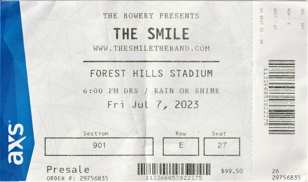 Jul 07, 2023: The Smile / Robert Stillman at Forest Hills Stadium New ...