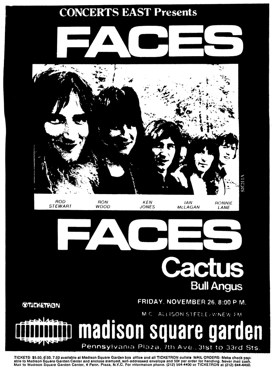 Faces Concert & Tour History | Concert Archives