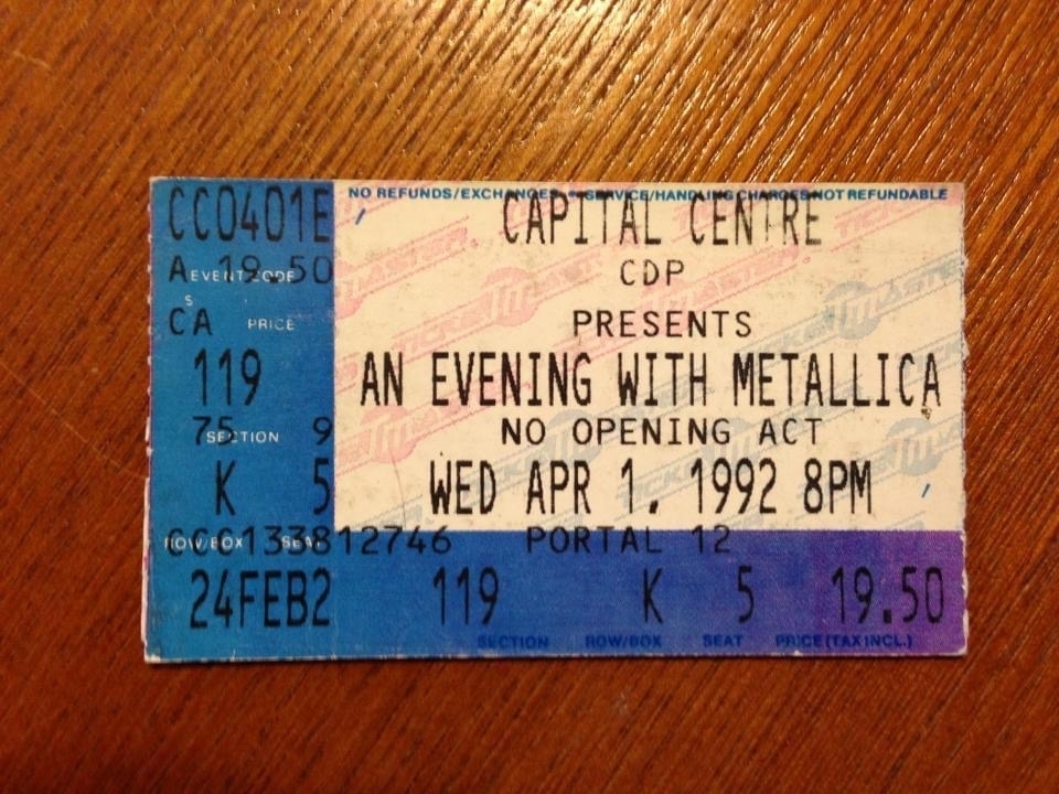 Metallica's 1992 Concert & Tour History | Concert Archives