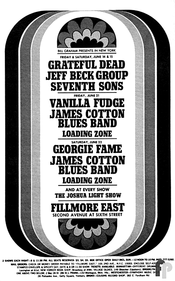 Concert History of Fillmore East New York, New York, United States ...