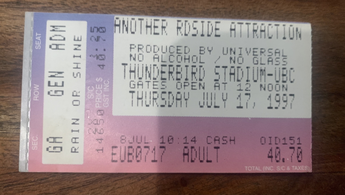 Jul 17, 1997: The Tragically Hip at UBC Thunderbird Stadium Vancouver ...