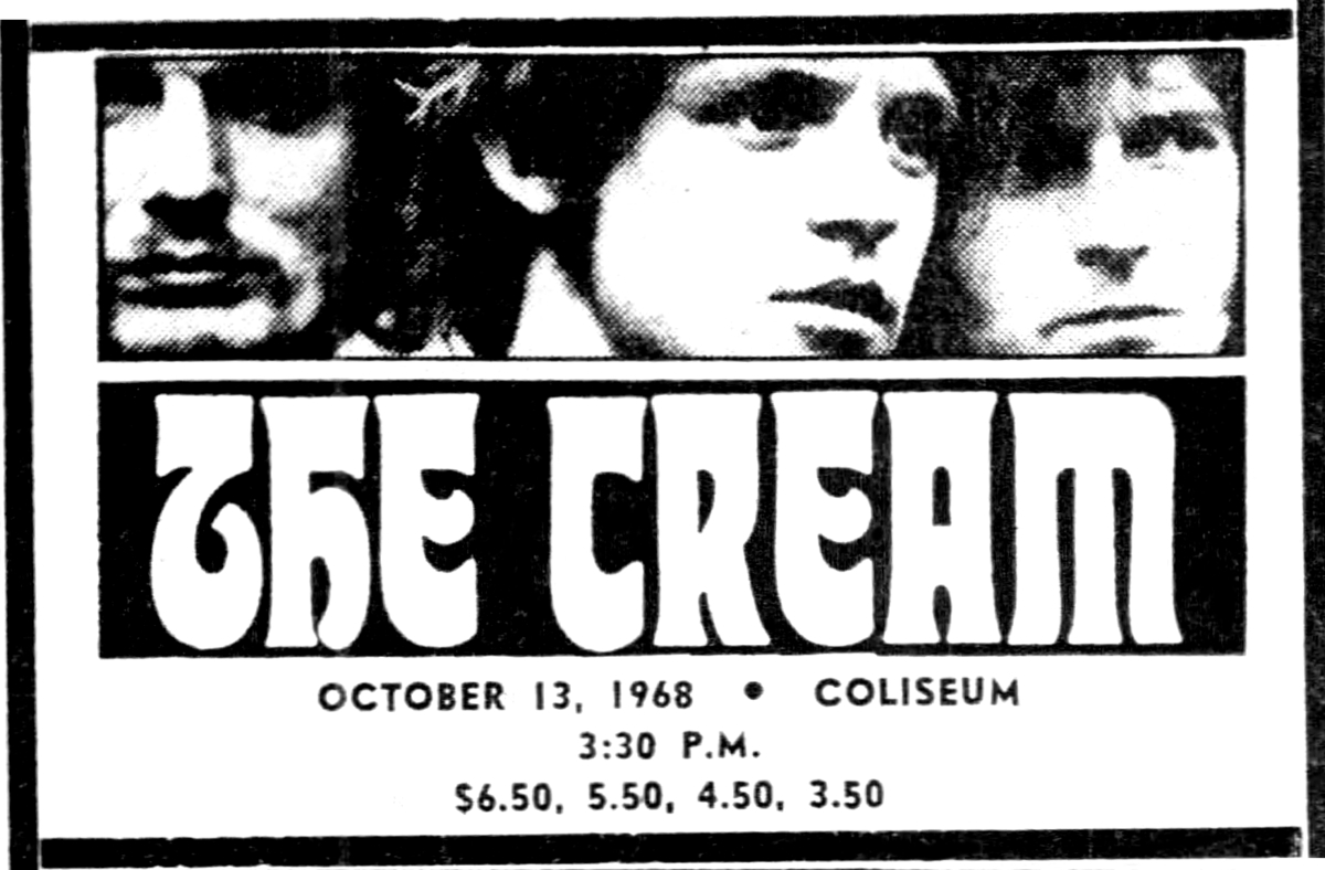 Cream Concert & Tour History | Concert Archives