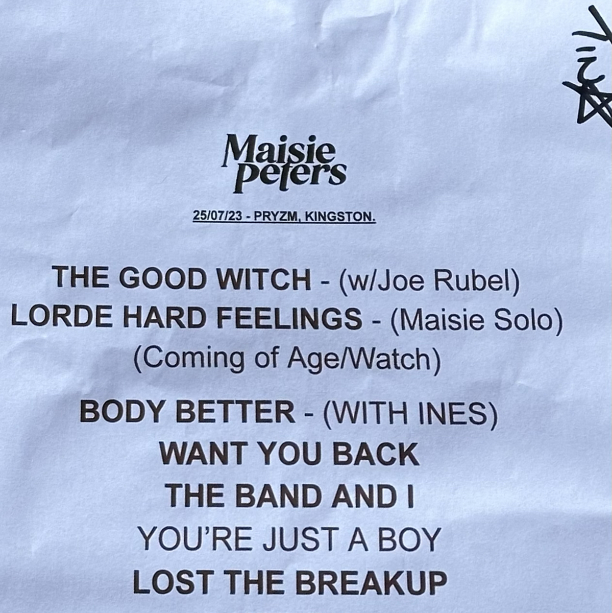 Jul 25, 2023: Maisie Peters / Ines Dunn at PRYZM Kingston Kingston upon ...