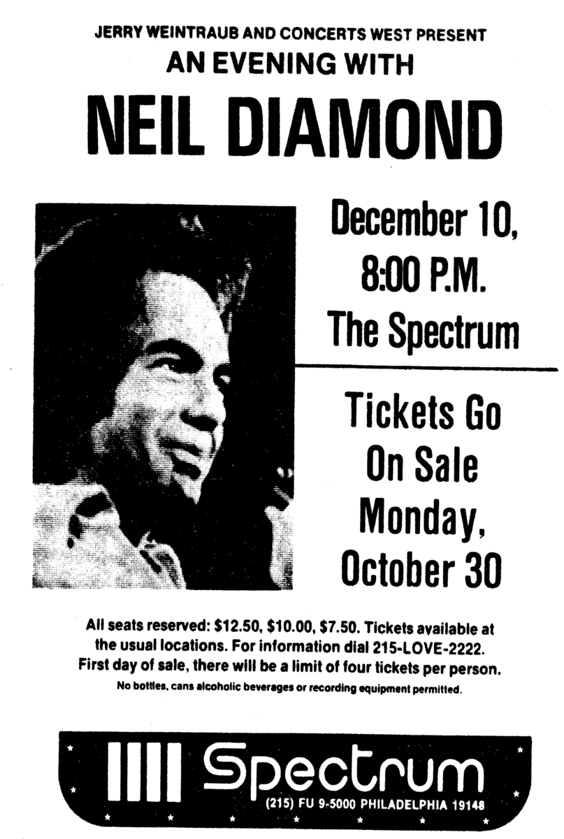 Neil Diamond Concert & Tour History (Updated for 2024) | Concert Archives