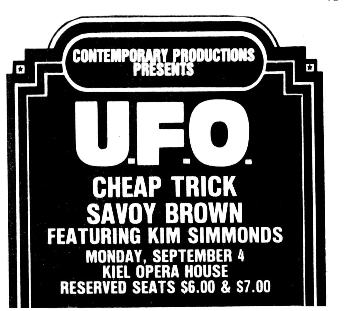 UFO Concert & Tour History | Concert Archives