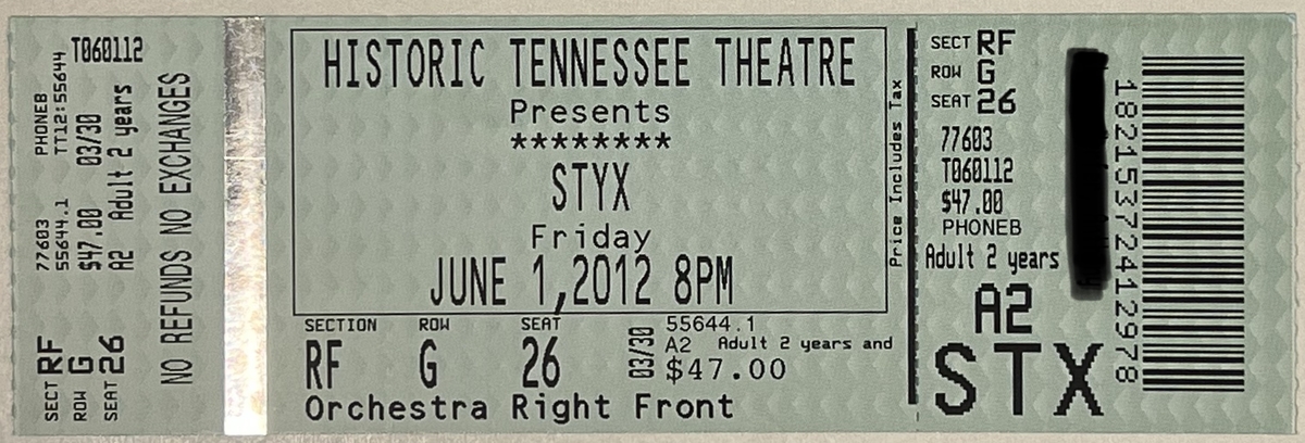 Styx Concert & Tour History (Updated for 2023 - 2024) | Concert Archives