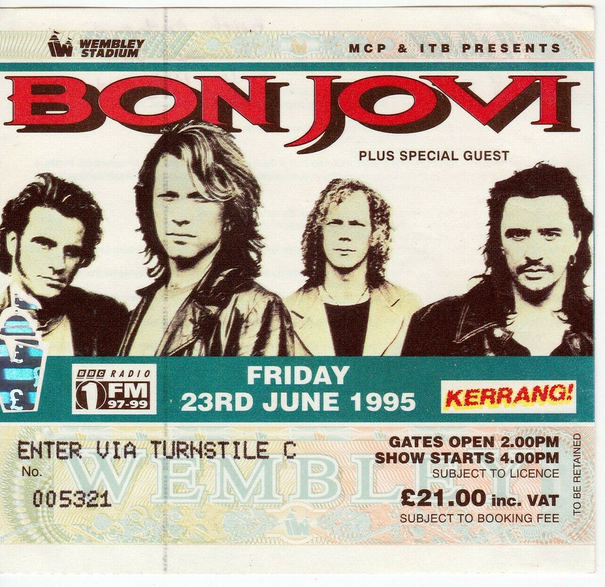 Jun 23, 1995: Bon Jovi / Van Halen / Thunder / Ugly Kid Joe / Steven ...
