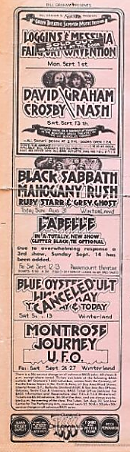 UFO Concert & Tour History | Concert Archives