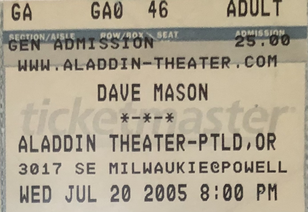 Dave Mason's 2005 Concert & Tour History | Concert Archives